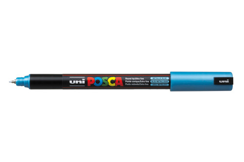 PC-1MR Posca Marker Ultra Fine - Metallic Blue | Artandcraftworld