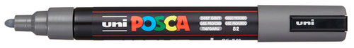 PC 5M - Posca Marker Medium Tip - Deep Grey | Artandcraftworld