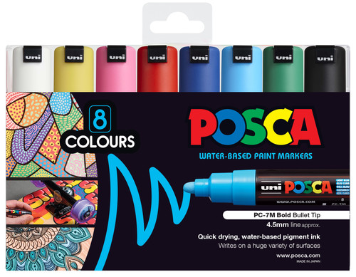 Posca Markers Bold 7M (8pk) | Artandcraftworld