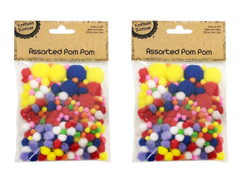 KK Assorted Pom Poms | Artandcraftworld