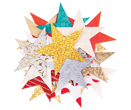 CS Handmade Paper Stars Xmas Colours 100's | Artandcraftworld