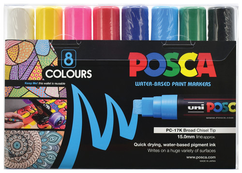 PC-17K Posca Markers Extra Large (8pk) | Artandcraftworld