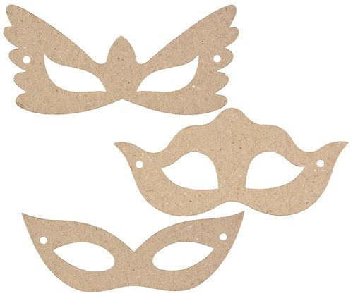 CS Papier Mache Eye Masks Asst 30's | Artandcraftworld