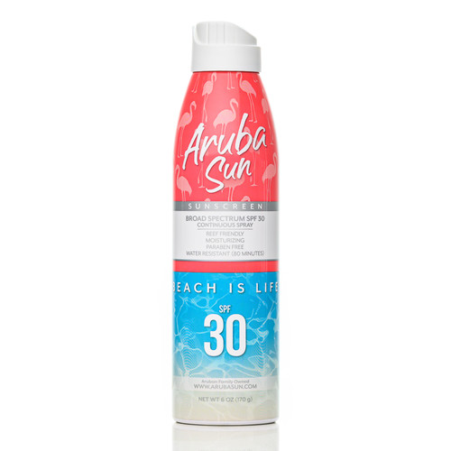 spf 30 spray, reef act compliant Aruba. | Aruba Sun