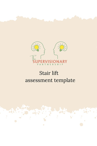 Stair lift assessment template - 8 page document | TSP