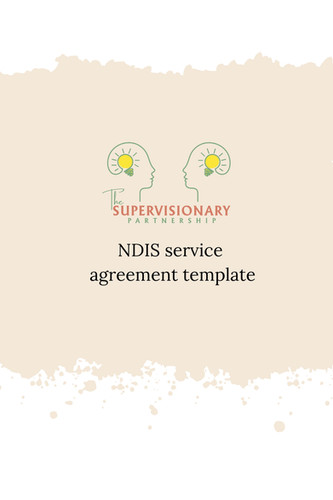 NDIS service agreement template - 4 page document | TSP