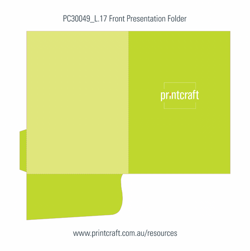 Die Cut Template Presentation Folder Keyline (PC30049_L.17) | Printcraft