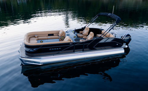 SOLD - 2023 Crest Caribbean Platinum SLC 25' Tritoon | Macatawa Marine