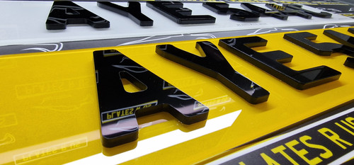 PAIR OF 4D 5MM LASER CUT NUMBER PLATES | Plates R Us