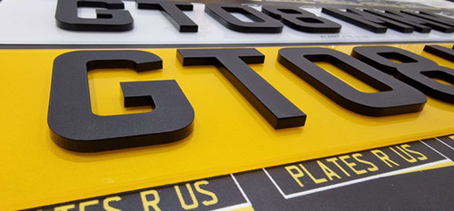 PAIR OF 4D MATTE 5MM LASER CUT NUMBER PLATES | Plates R Us