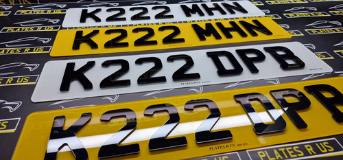 PAIR OF 4D 3MM LASER CUT NUMBER PLATES | Plates R Us