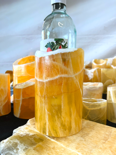 4" Cylinder | Honey Stone