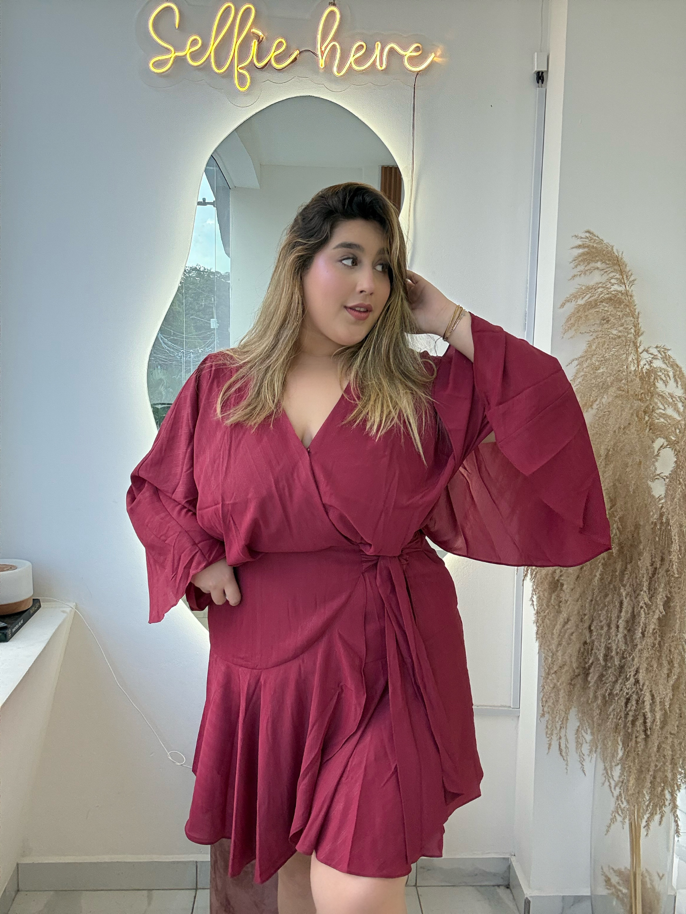 MC CLOTHES | Burgundy Dress