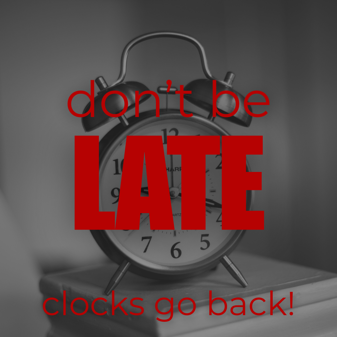Clocks go back 1