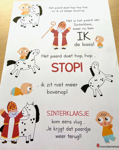 SINTERKLAASLIEDJES- en VERSJES IN BEELD! | KLEUTERKOEKJES