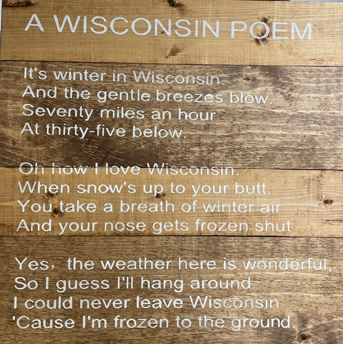 A WISCONSIN POEM | Bee Board Co.