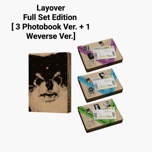 BTS V - LAYOVER 1ST SOLO ALBUM FULL SET EDITION (1 Weverse + 3 ...