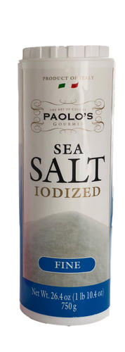SEA SALT (FINE) ITALY PAOLO PK/SZ: 12/750 GR | concadoro-importers