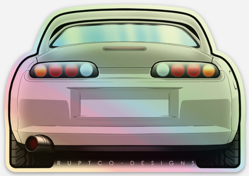 Toyota Supra Mk4 holographic sticker | Custom Vehicle Works