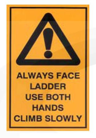 Always Face Ladder Sticker [20527-AM] | Grape Harvester Part