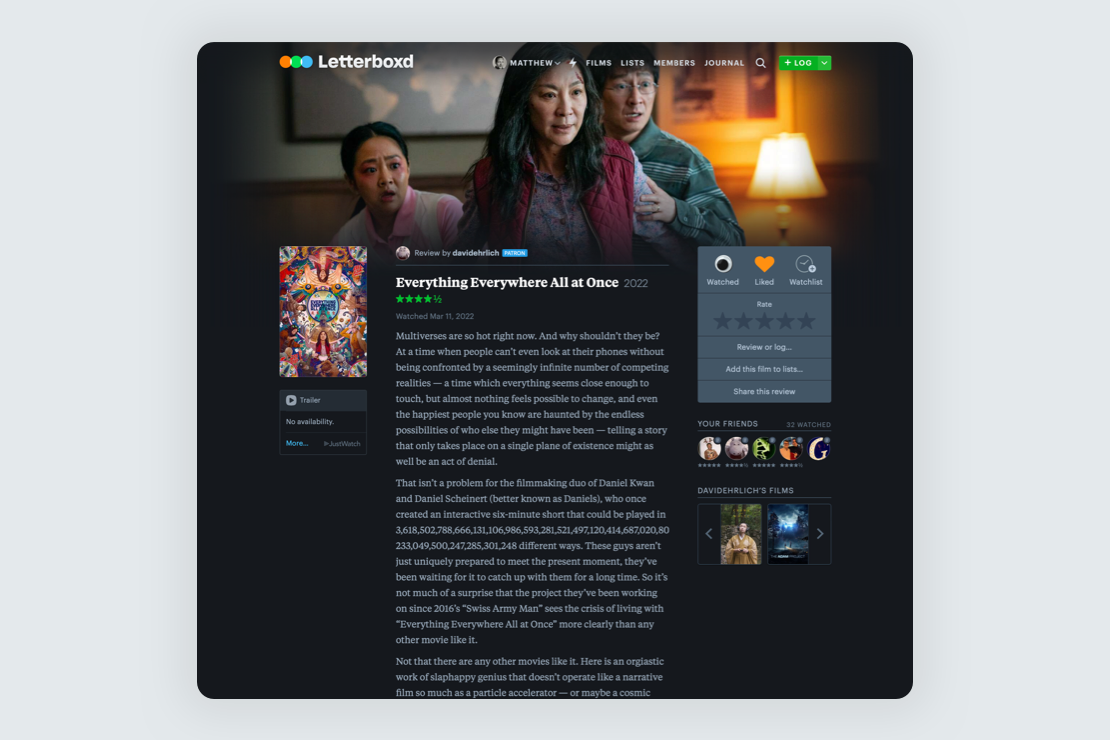 Is Letterboxd's UI changing the way we review movies?