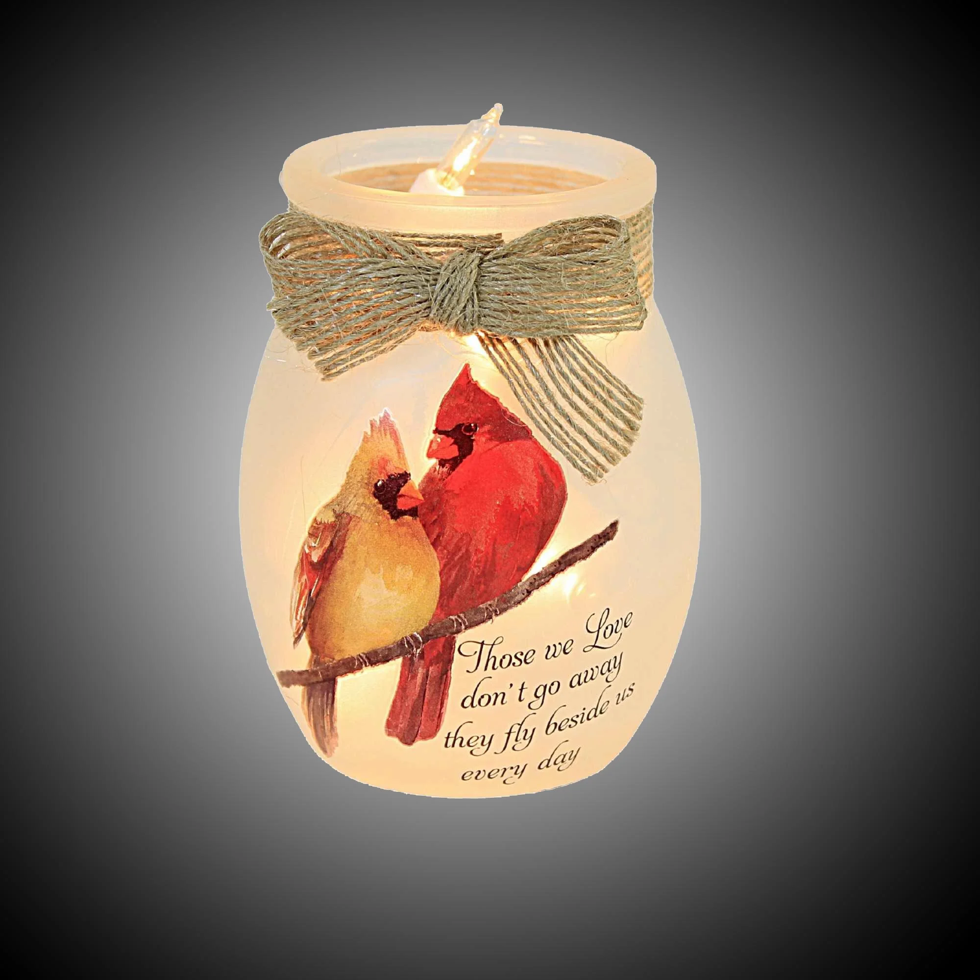 Cardinal Memorial Glass Vase – “Those We Love” | Chaubrei