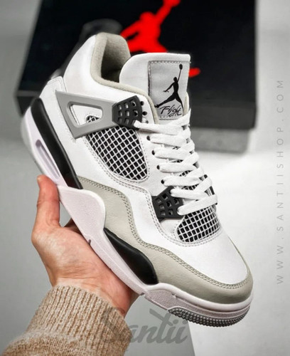 Air Jordan 4 "Military Black Grey" | Santiishop Sneakers