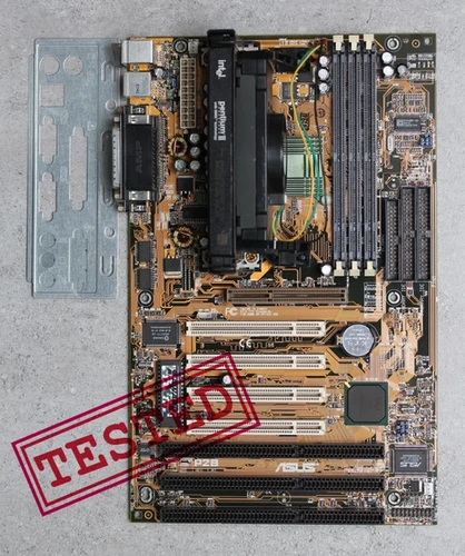 Slot1 ASUS P2B rev. 1.02. MoBo Intel 440BX chipset with PII 300MHz & I/O shield ...