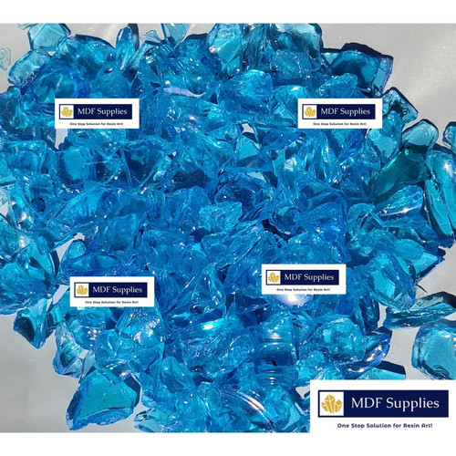 Aqua Blue Glass Crystals Stones | Resin Art Supplies