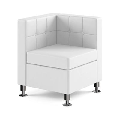 Modular White Leather Corner | beachview1