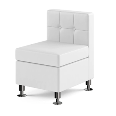 Modular White Leather Armless | beachview1