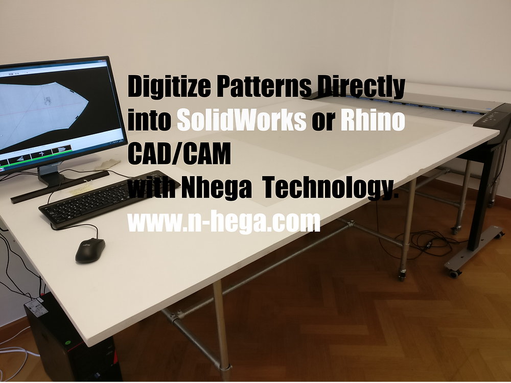 Digitize patterns & Save it as SolidWorks or Rhino files.