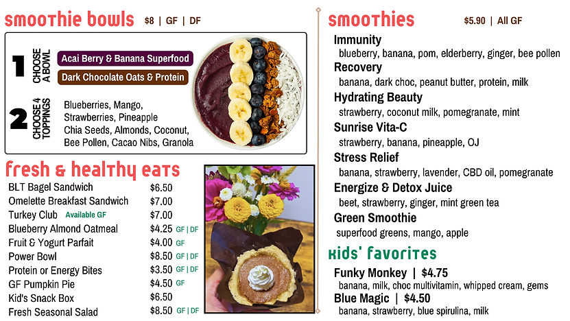 Java Hut Menu | Health Hut Stores