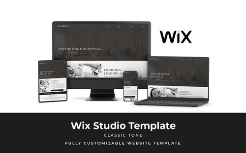 Premium WIX Studio Clinic Website Template | Black & White | Rosalia ...