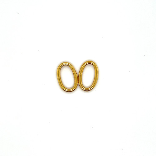 18k Solid Gold Oval Shaped Toggle and Clasp Single piece | ESMÉ GEMS