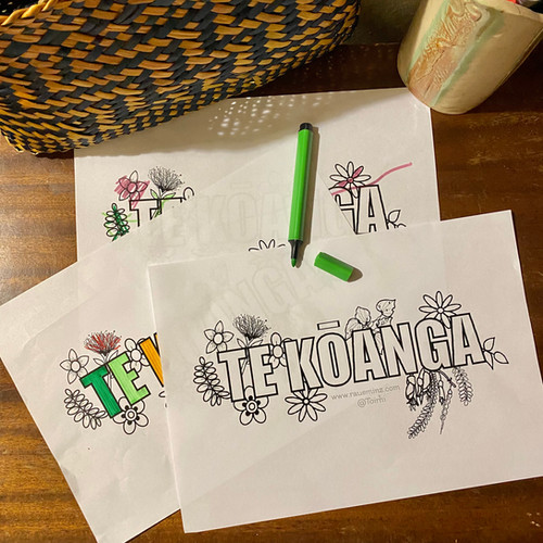 Te Kōanga- FREE COLOURING PAGE. | Rauemi - Māori Resources