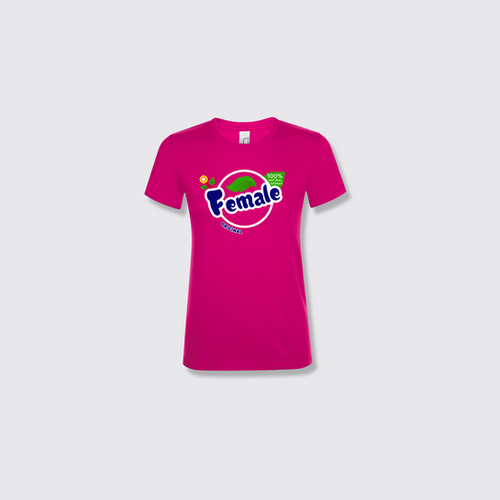 Fanta female t-shirt - raspberry flavour! | Let Women Speak