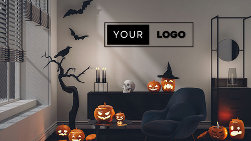 Spooky Halloween Office Background | Virtual Office