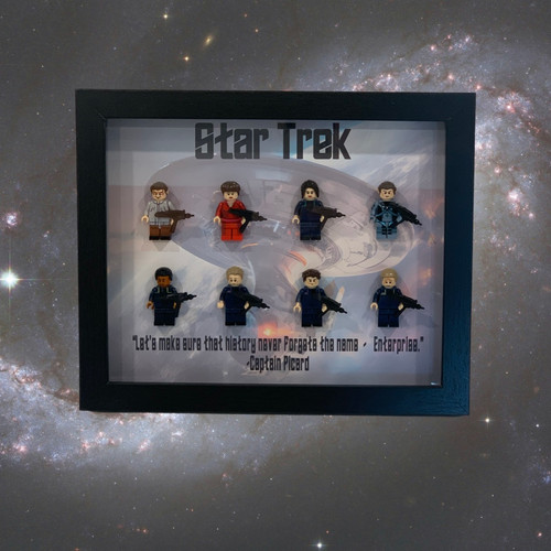 Star Trek Themed Shadowbox - 8 Figurines | With Love Custom