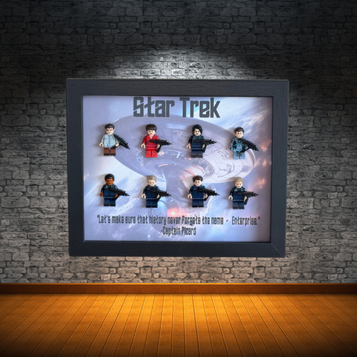 Star Trek Themed Shadowbox - 8 Figurines | With Love Custom