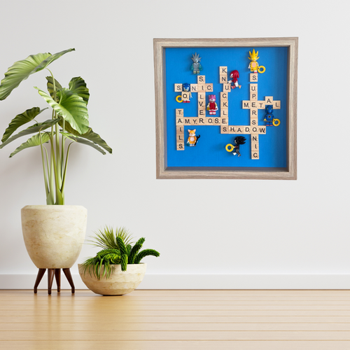 Sonic scrabble art shadow box | With Love Custom