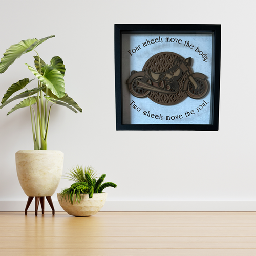 Motorbike 3D Art shadow box | With Love Custom