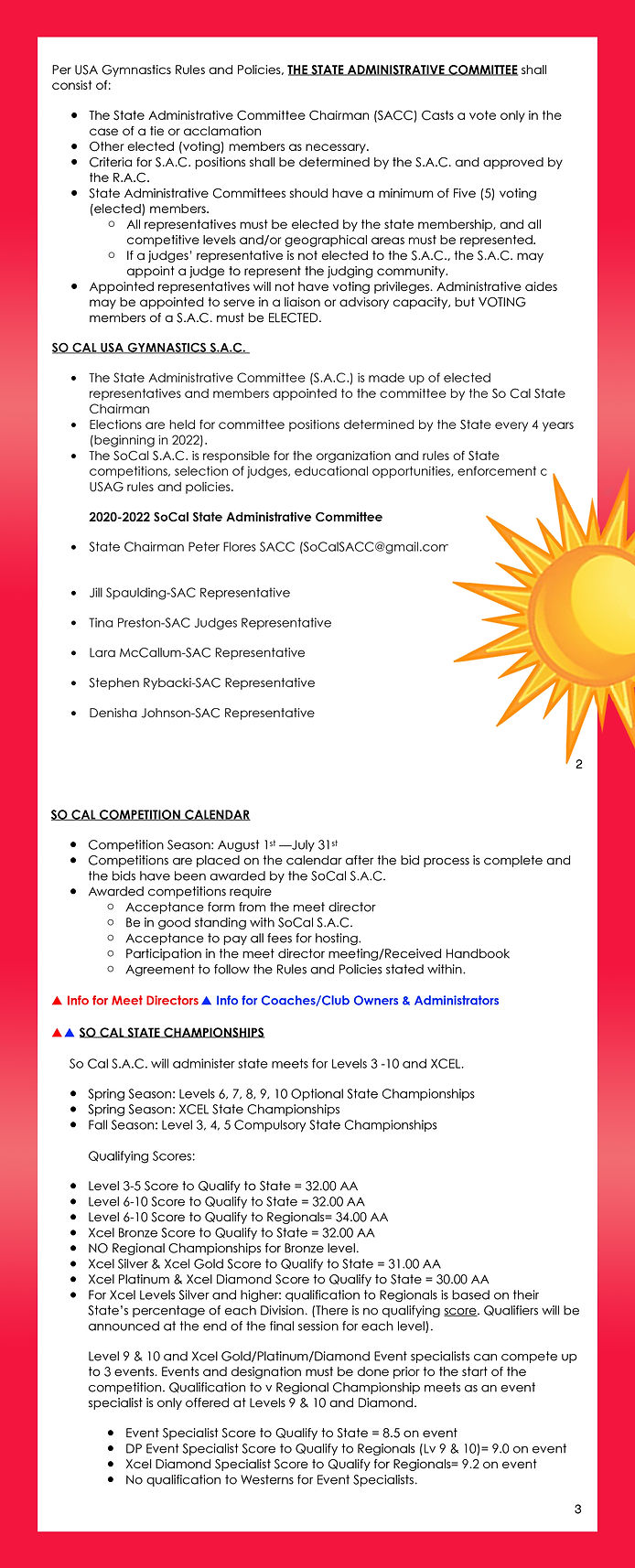 SoCal Rules & Policies | SoCal SACC