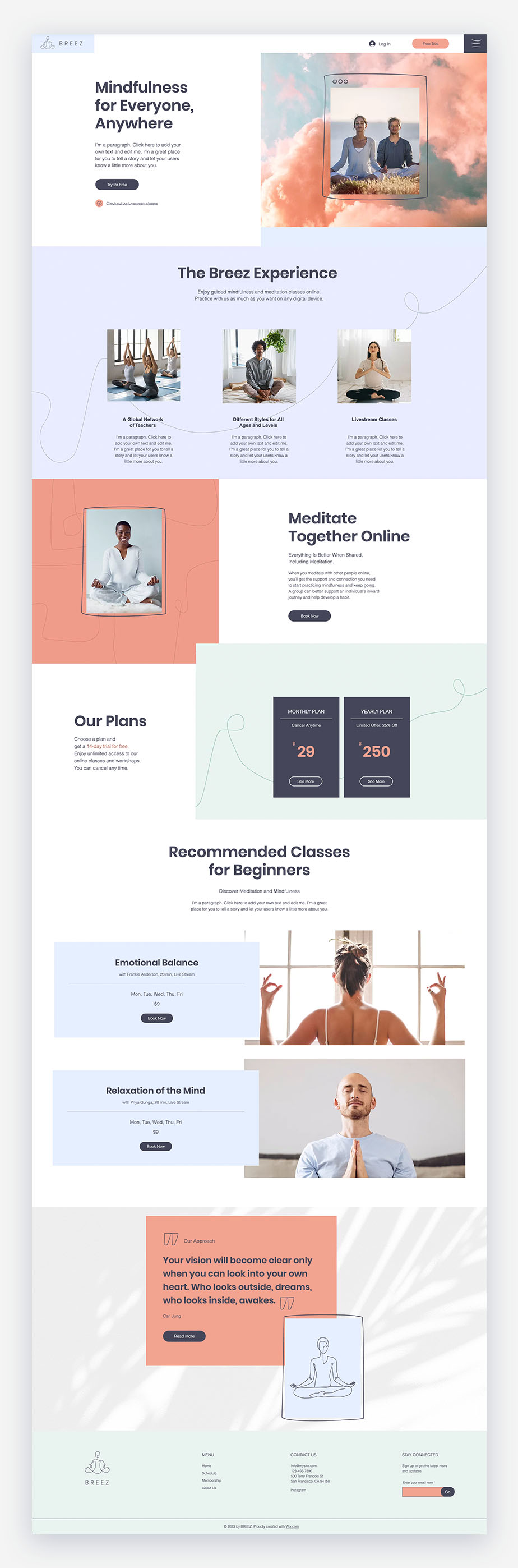 Wix Theme website Template Customisable Wix Website Template Portfolio ...