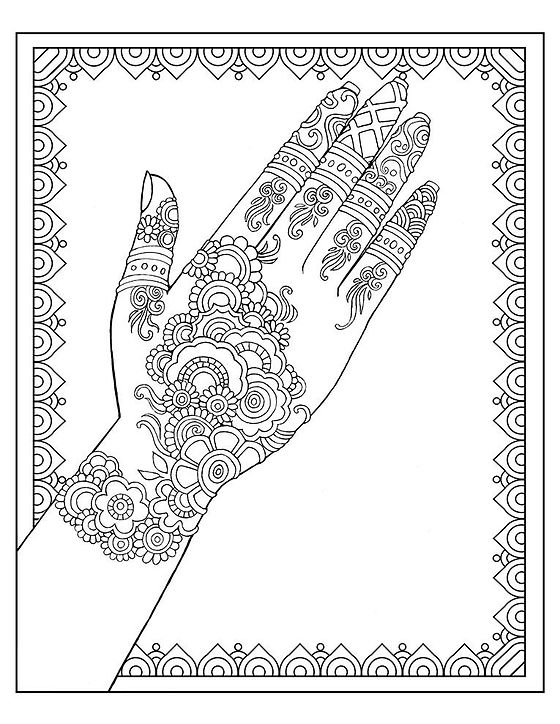 henna coloring pages