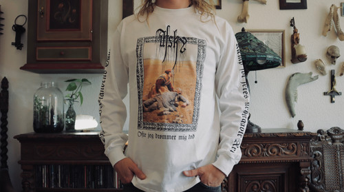 'Ofte jeg drømmer mig død' Longsleeve White | Afsky Merchandise