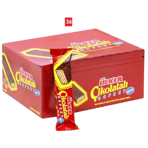 ULKER CHOCOLATE WAFERS- 36 PIEZAS 1 CAJA | Turkish Food Mexico