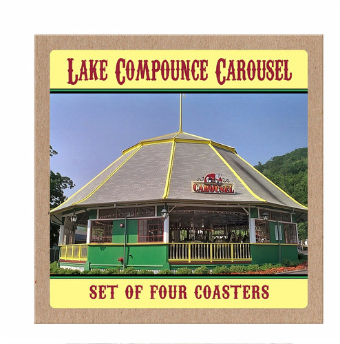 Lake Compounce Carousel Set Of Four Coasters | Carousel Gifts