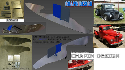 KB 1 - 3 1941-1949 Smooth Bumper Splash Panel | Chapin Design IH