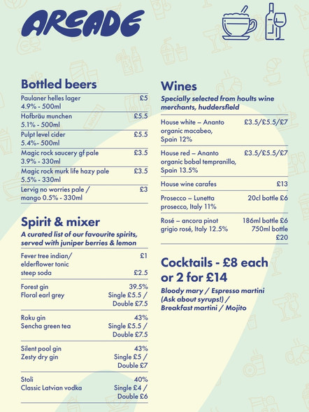 Brunch Menu | Arcade Coffee & Food